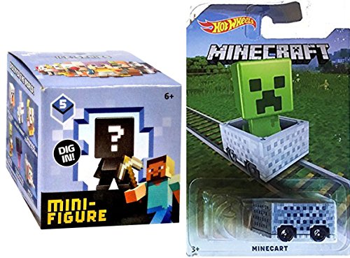 Minecart Hot Wheels Creeper Character Exclusive With Minecraft ...