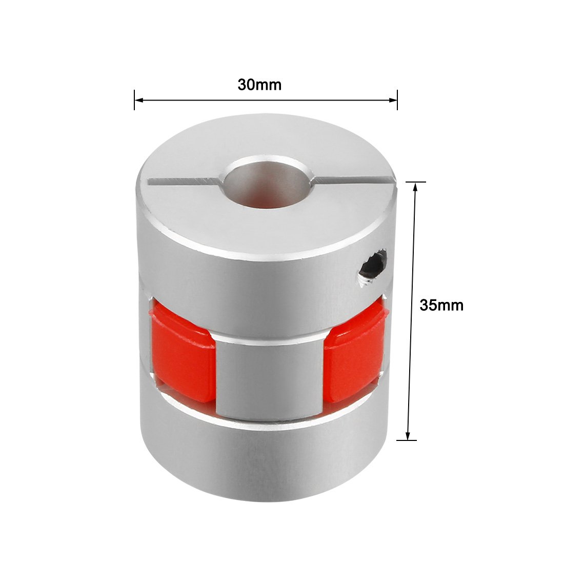 sourcing map 10mm to 14mm Shaft Plum Shaped Coupling Coupler 30mm ...