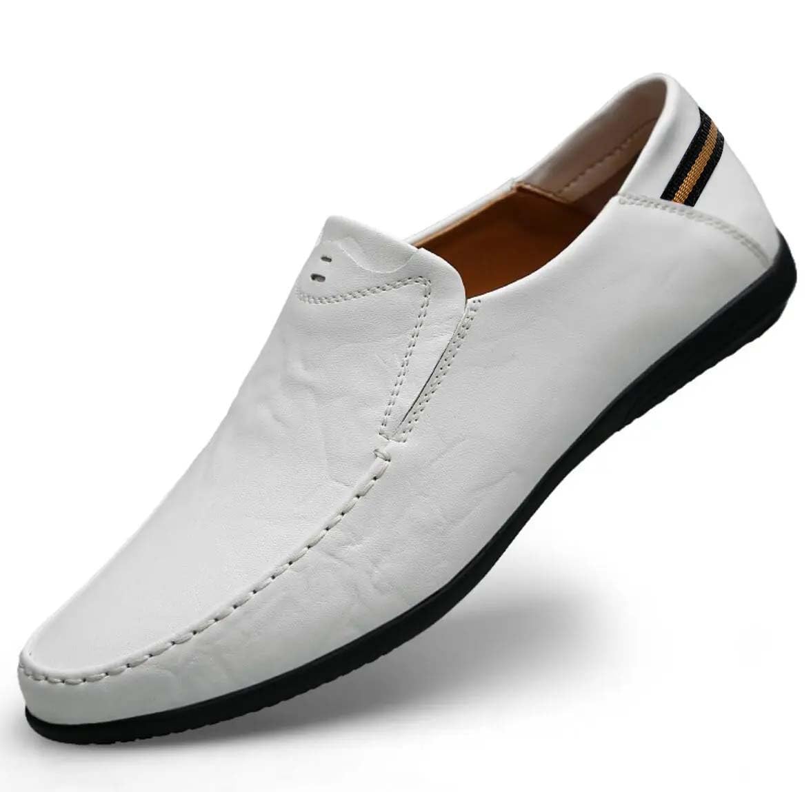 LUODENGLANG Loafer Premium Genuine Leather Men's Casual Shoes Slip On Mens Driving Penny Loafers ...