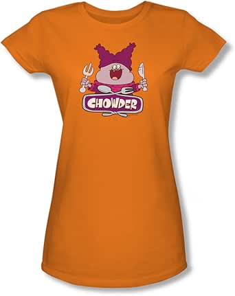 Amazon.com: Chowder - Juniors Logo Sheer T-Shirt, XX-Large, Orange ...