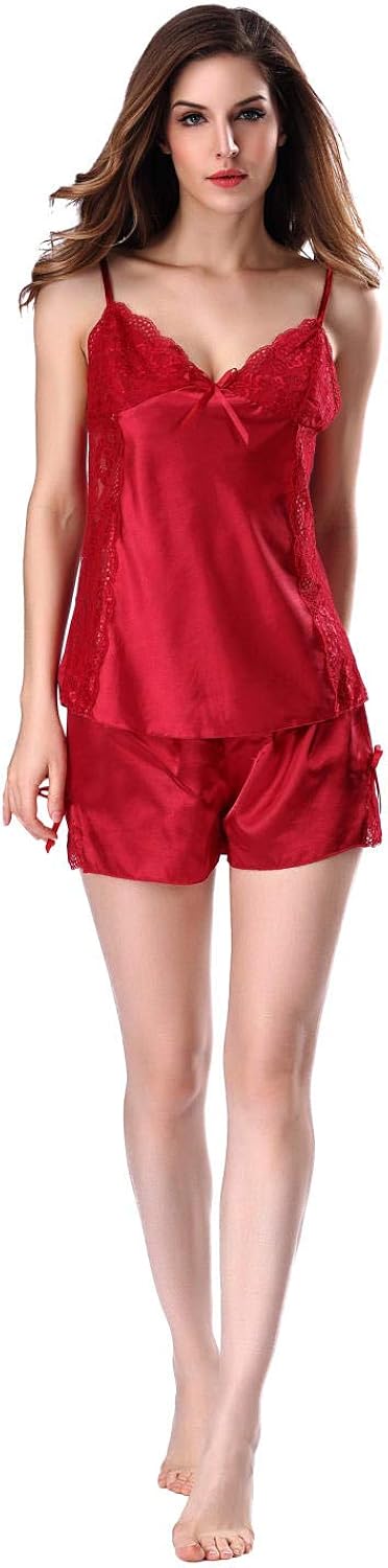 Conjuntos De Lencería para Mujer Sexy Sin Mangas con Tiras Rojo Ropa De ...