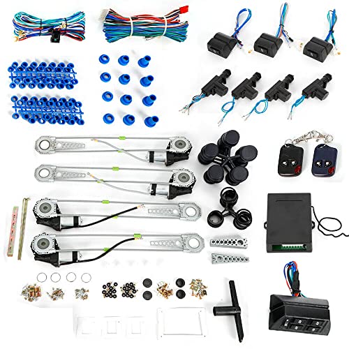 Universal 4 Electric Window Motors Power + 4 Central Lock for Double ...