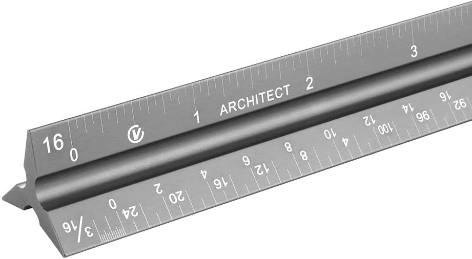 VISEMAN Architect Scale Ruler Engineer Student-12 Laser-Etched ...