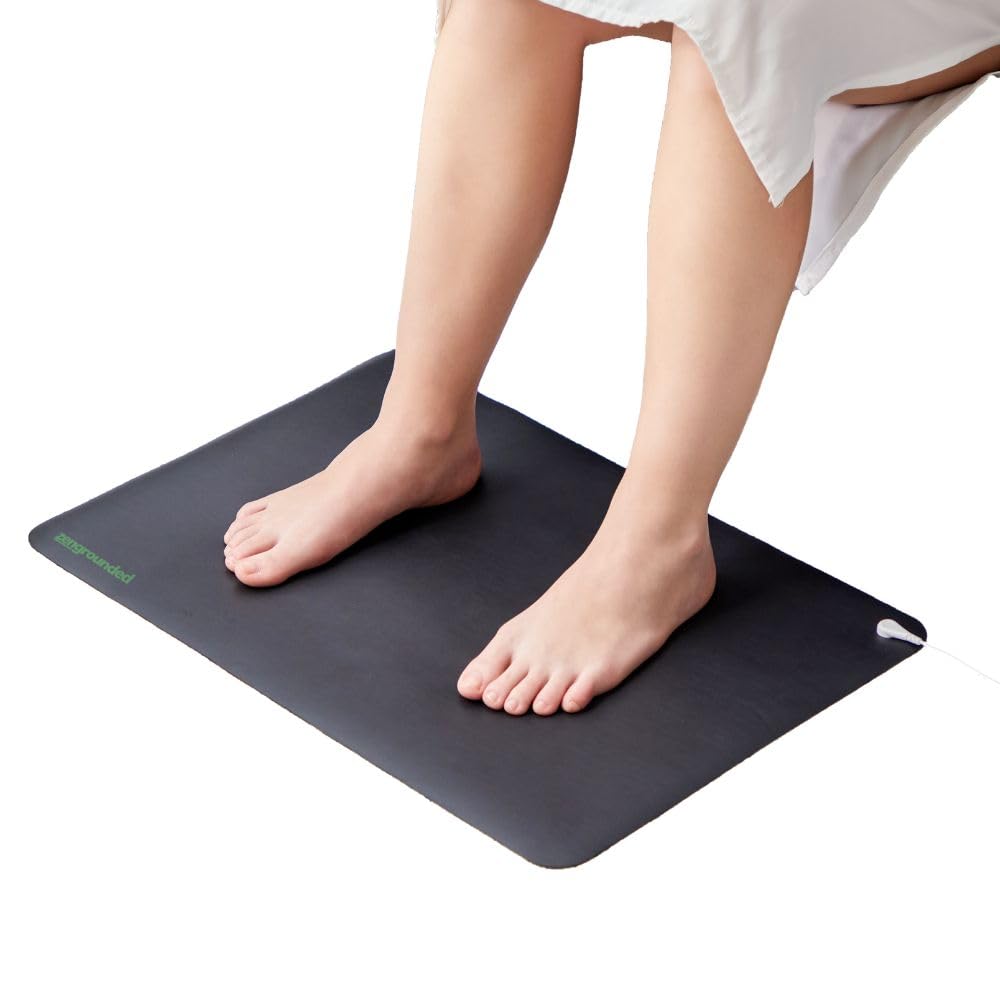 Zengrounded Grounding Mat, 15 ft Grounding Cord, Earthing Therapy Foot ...