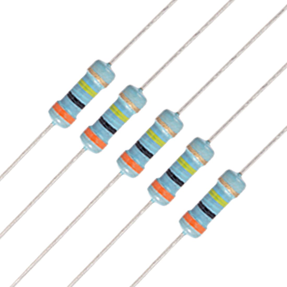 uxcell 20 x 1/2W Watt 300K ohm 300KR Carbon Film Resistor 0.5W: Single ...