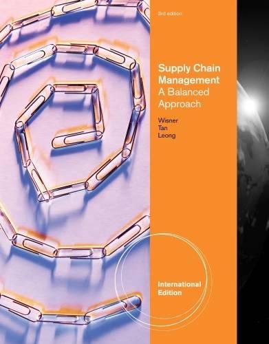 Supply Chain Management: A Balanced Approach, International Edition ...