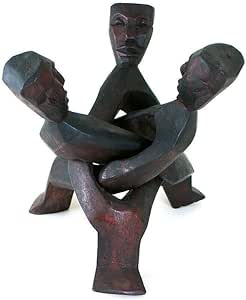 Amazon.com: Inspired Three Headed Unity Carving - SM | African Art Home ...