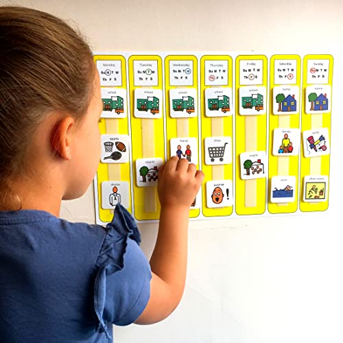 Weekly Planner Wall Chart – Visual Cards Weekly Calendar Visual Board ...