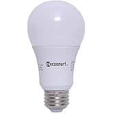 EcoSmart 60W Equivalent Soft White A19 Energy Star and Dimmable LED Light Bulb (4-Pack) - Amazon.com