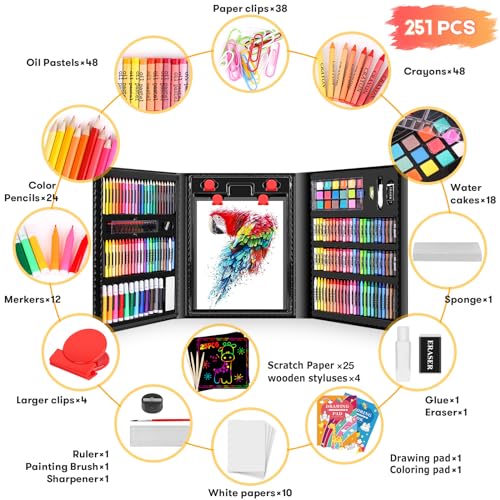 iBayam Art Kit, 251-Pack Art Supplies Drawing Kits, Arts and Crafts ...