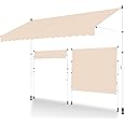 Amazon.com : U-MAX Manual Retractable Awning, 118" x118” Non-Screw Outdoor Patio Awning ...