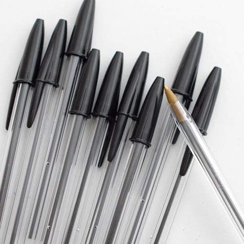 Best Medium Tip Fluent Smooth Writing Black Biro Ballpoint Pens – Pack ...