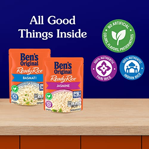 BEN'S ORIGINAL Ready Rice Basmati and Jasmine Rice Variety Pack, Easy ...