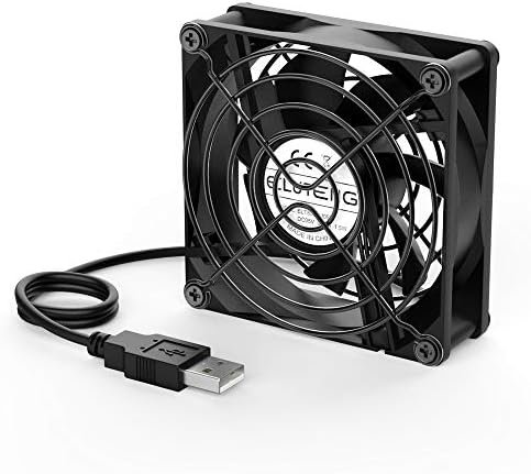 ELUTENG 120mm Fan USB Computer Fans USB Fan 54.56CFM 1500RPM USB ...