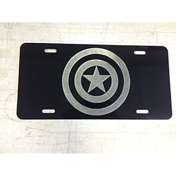 Amazon.com: Captain America custom Metal License Plate for Car: Sports ...
