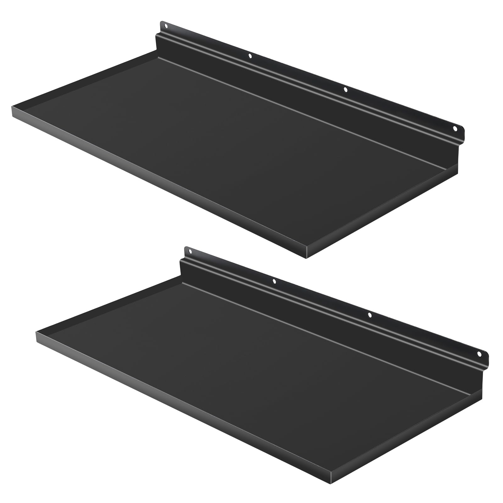 PEKGRIL 17X8 Inch Large Slatwall Shelves Set of 2, Metal Slat Wall ...