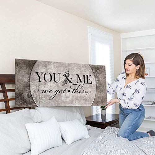 Above Bed Lovers Art | You and me we got This V5 | Wood Framed Canvas ...