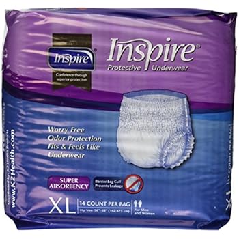Amazon.com: Inspire Adult Diaper Incontinence Underwear, Extra Large ...