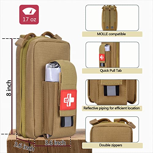 Emergency Trauma Kit, Emergency Treatment Care EMT First Aid Kit 【TAN ...