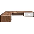 Amazon.com: Modway EEI-5863-WAL-WHI Transmit 55" Wall Mount Corner Wood ...
