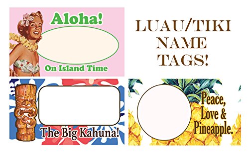 Luau Tiki Name Tags Island Style Tags That Ignite Conversation ...