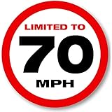 Limited To 56 MPH Vehicle Speed Limit Sign - Self adhesive sticker ...