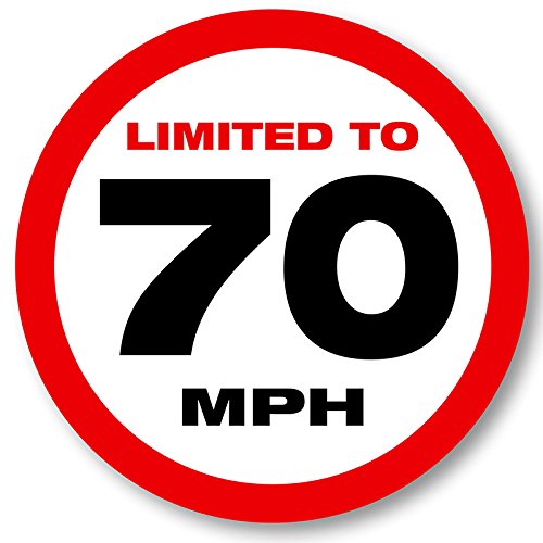 Vehicle Speed Limiter Sticker - Limited to 30, 40, 50, 56, 60, 62, 68 ...