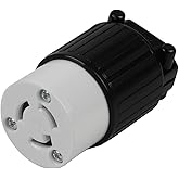 Nema L7-15R 15 Amp 277 Volt, 2 Pole 3 Wire Industrial Grade Locking Female Receptacle Connector ...