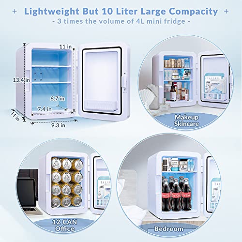 Firares Rapid Cooling 10 Liter/12 Can Mini Fridge for Bedroom, Protable ...