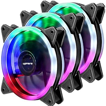 Amazon.com: upHere Computer Case Fan 120mm LED Silent Fan for Computer ...