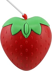 Amazon.com: 3C Light USB Wired Mouse Cute Fruit Strawberry Shape Wired ...