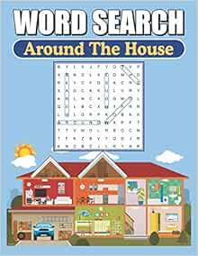 Amazon.com: Word Search Around The House: Large Print Word Find Puzzles ...