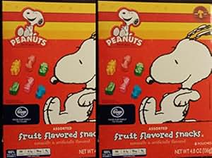 Amazon.com : Peanuts Fruit Flavored Gummy Snacks (2 Pack) Snoopy ...