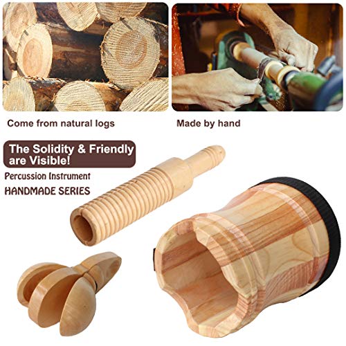Handmade Wooden Musical Instruments Set,Natural Pigskin,Kids Percussion ...