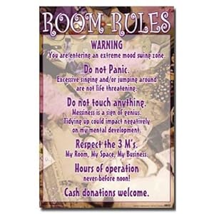 Amazon.com: (24x36) Room Rules - List, Girls, Art Poster Print: Posters ...
