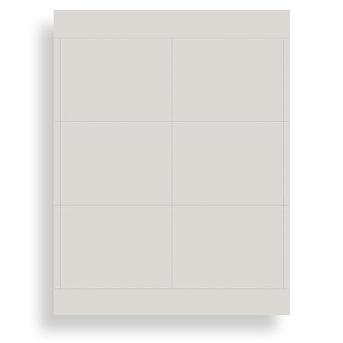 Plain Pastel Grey 3x4 Name Badge Inserts - 6 per Page - Colored ...