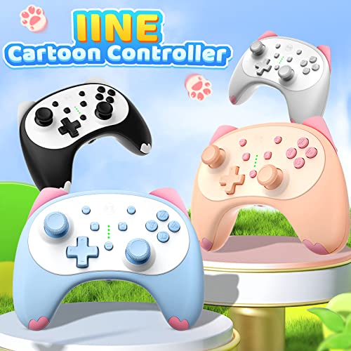 IINE Cat Controller for Nintendo Switch Cute Wireless Pro Controller ...