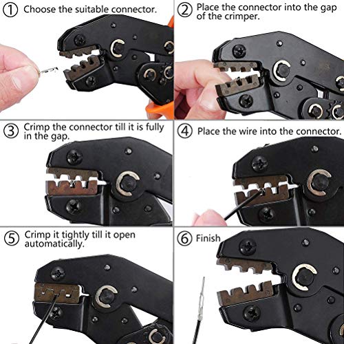 QLOUNI 2.54mm Pitch JST SM Pins & SN-28B Crimping Tools Dupont 620Pcs 1 2 3 4 5 6 Pin Housing ...