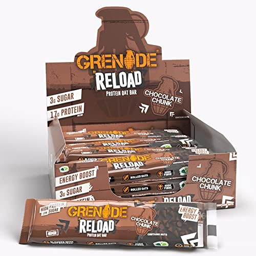 Grenade Reload High Protein Energy Oat Bar, 12 x 70g - Chocolate Chunk ...