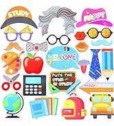 Amazon.com: 28 Pieces, Back To School Photo Booth Props - Back To ...