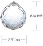Amazon.com : 40mm Clear Crystal Ball Prisms Pendant Feng Shui ...