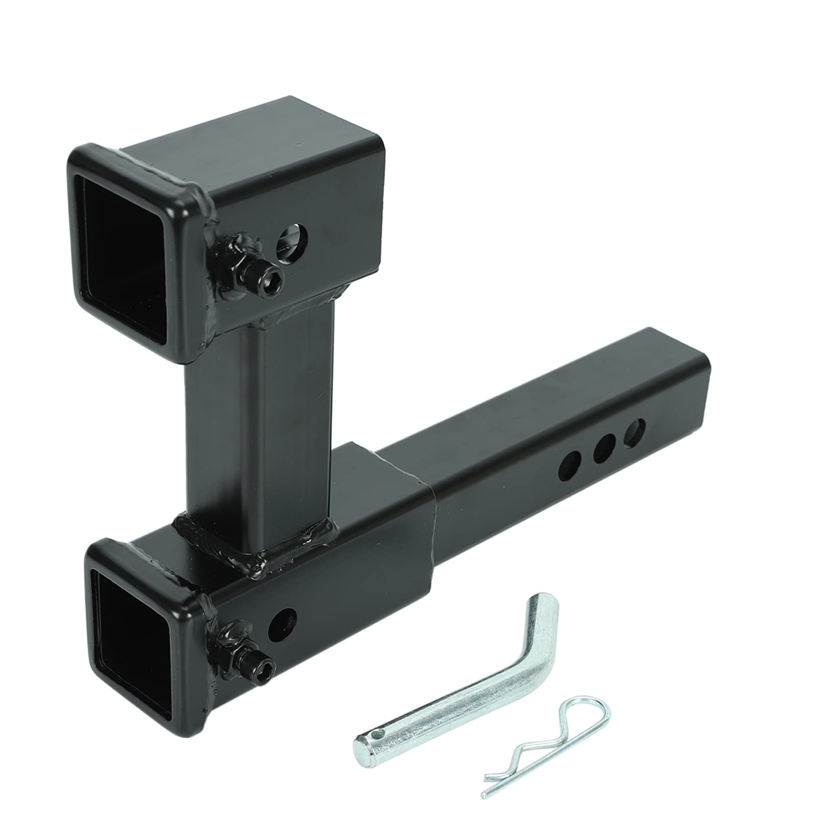 Dual Hitch Receiver, 2 inch Trailer Hitch Extension Riser Hitch Adapter ...