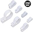 Amazon.com: Hicarer 50 Pack 1/ 2 Inch R-type Cable Clip Wire Clamp ...