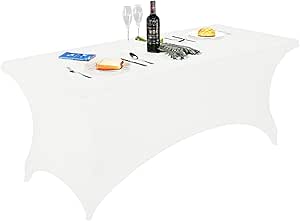Amazon.com: Spandex Table Covers 6ft，Fitted Tablecloth for 6ft ...