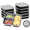 Amazon.com: [20 Pack] 3 Compartment Meal Prep Containers BPA Free ...