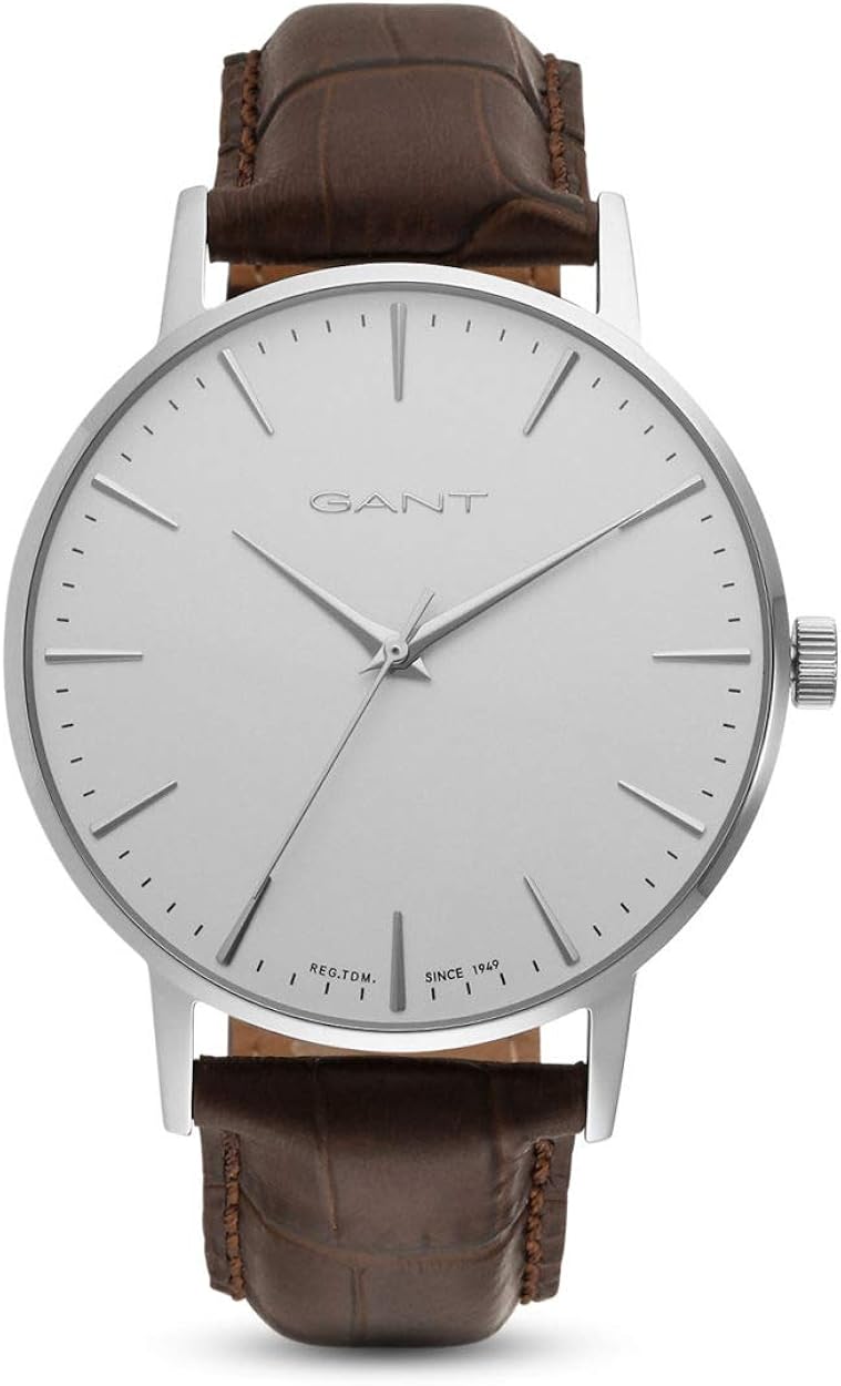 GANT Unisex Adult Analogue Quartz Watch with Leather Strap GT081001 ...