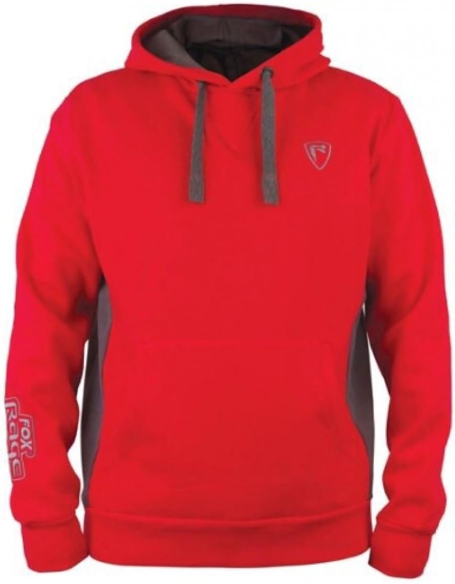 Fox Rage Ribbed Hoody Red/Grey Small (npr131) : Amazon.co.uk: Sports ...