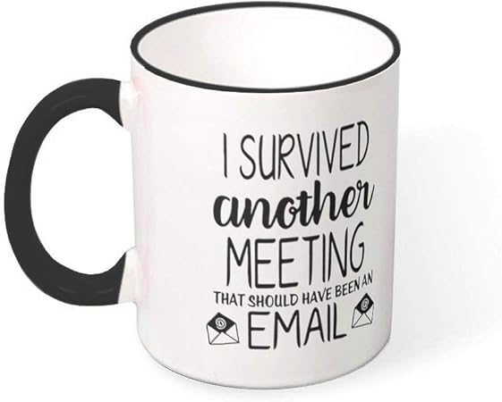 Amazon FUNcupshop Funny Ceramic Coffee Mugs Funny Black Sayings I Survived Another Meeting amazon-funcupshop-funny-ceramic-coffee-mugs-funny-black-sayings-i-survived-another-meeting