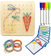 Amazon.com: Wooden Geoboard,Mathematical Manipulative Material Array Block Geo Board with ...