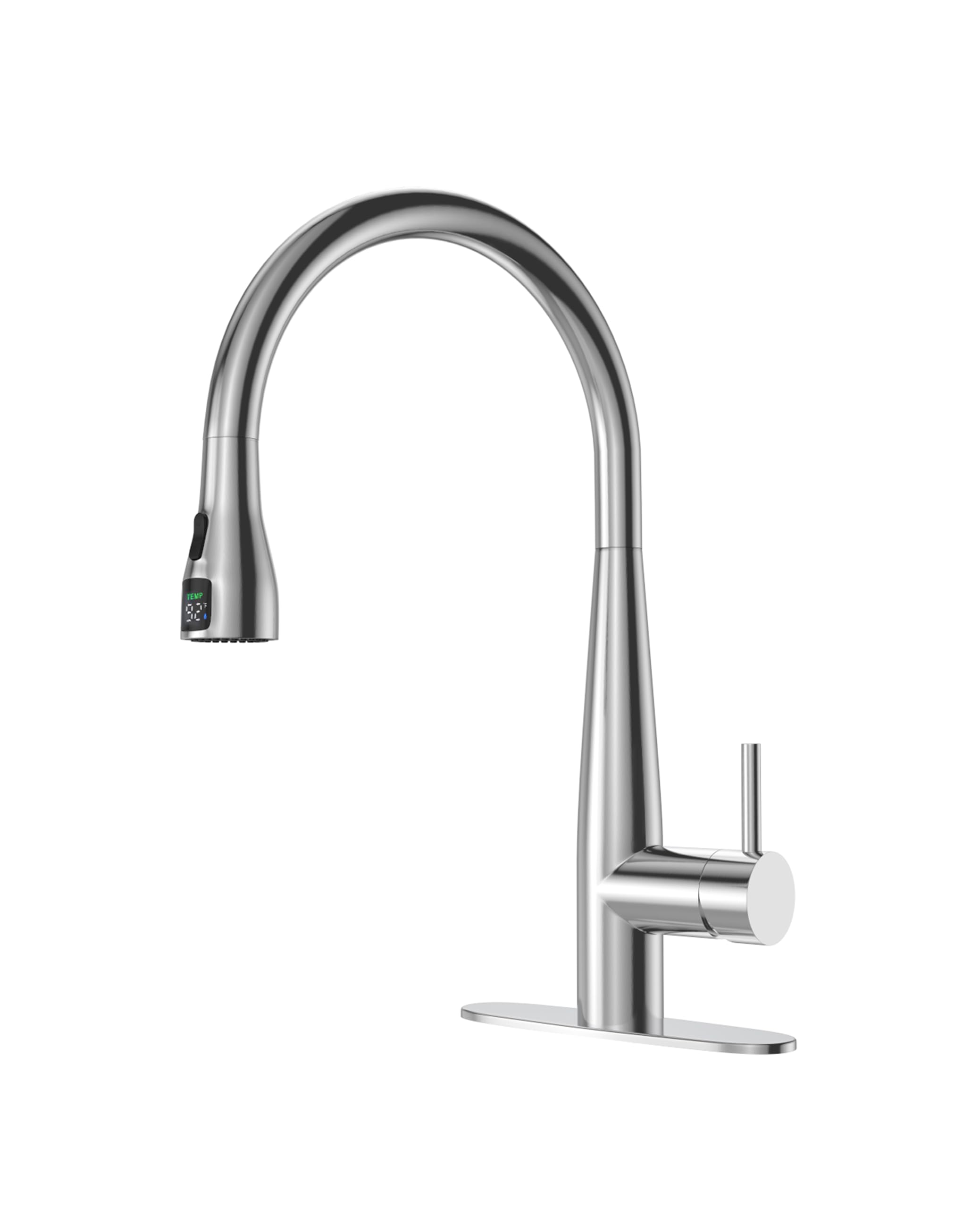 Puretap Single Handle High Arc Brushed Nickel Pull Out Kitchen Faucet ...